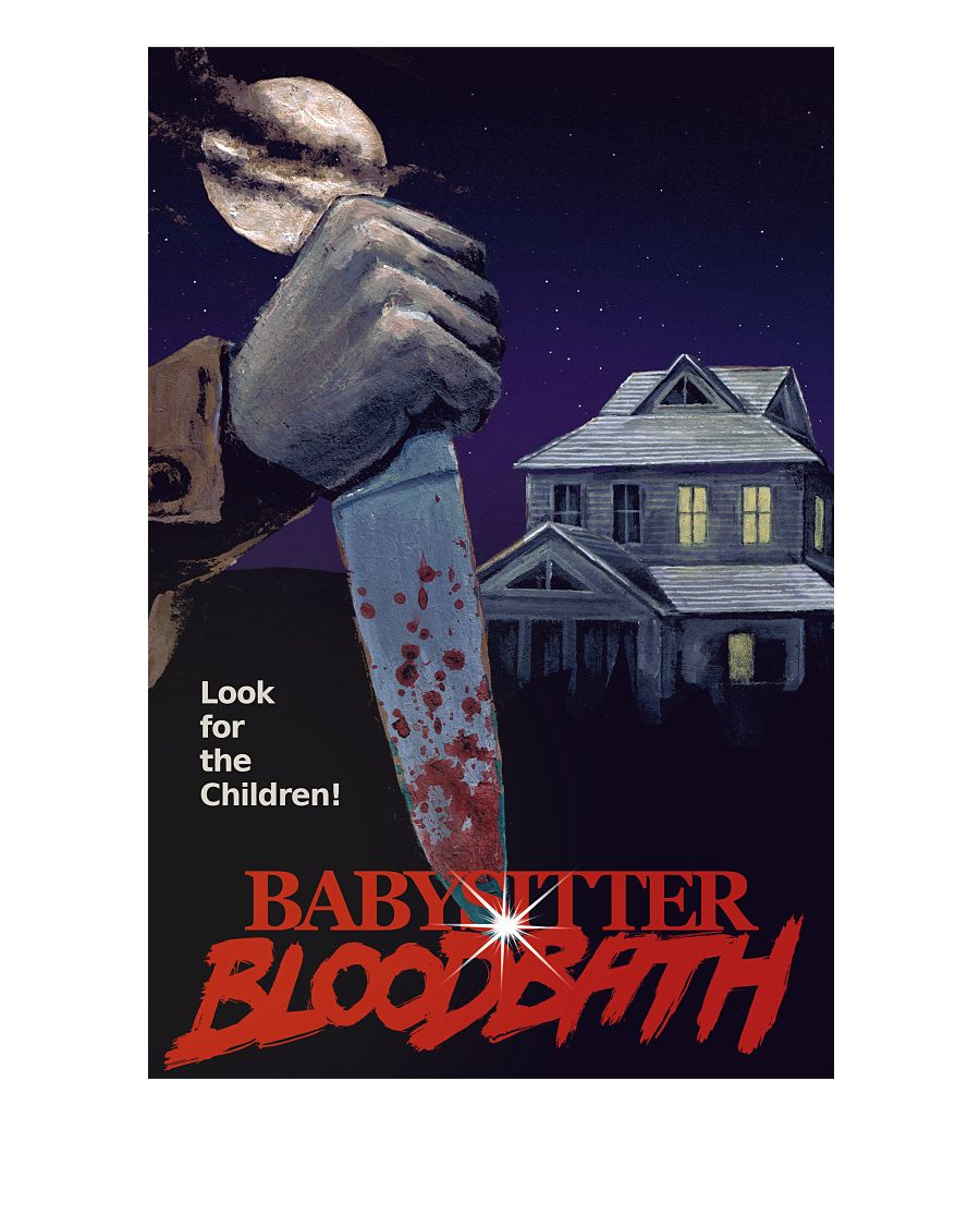 Babysitter Bloodbath Full Artwork Poster – Puppet Combo